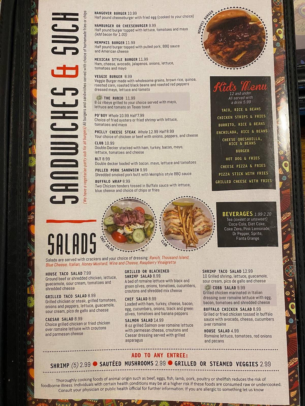Menu at No Way Josè pub & bar, Cleveland