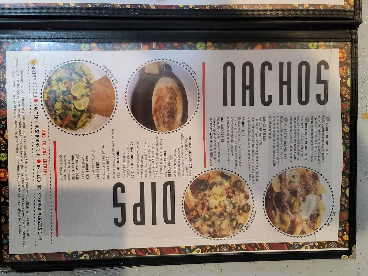 Menu at No Way Josè pub & bar, Cleveland