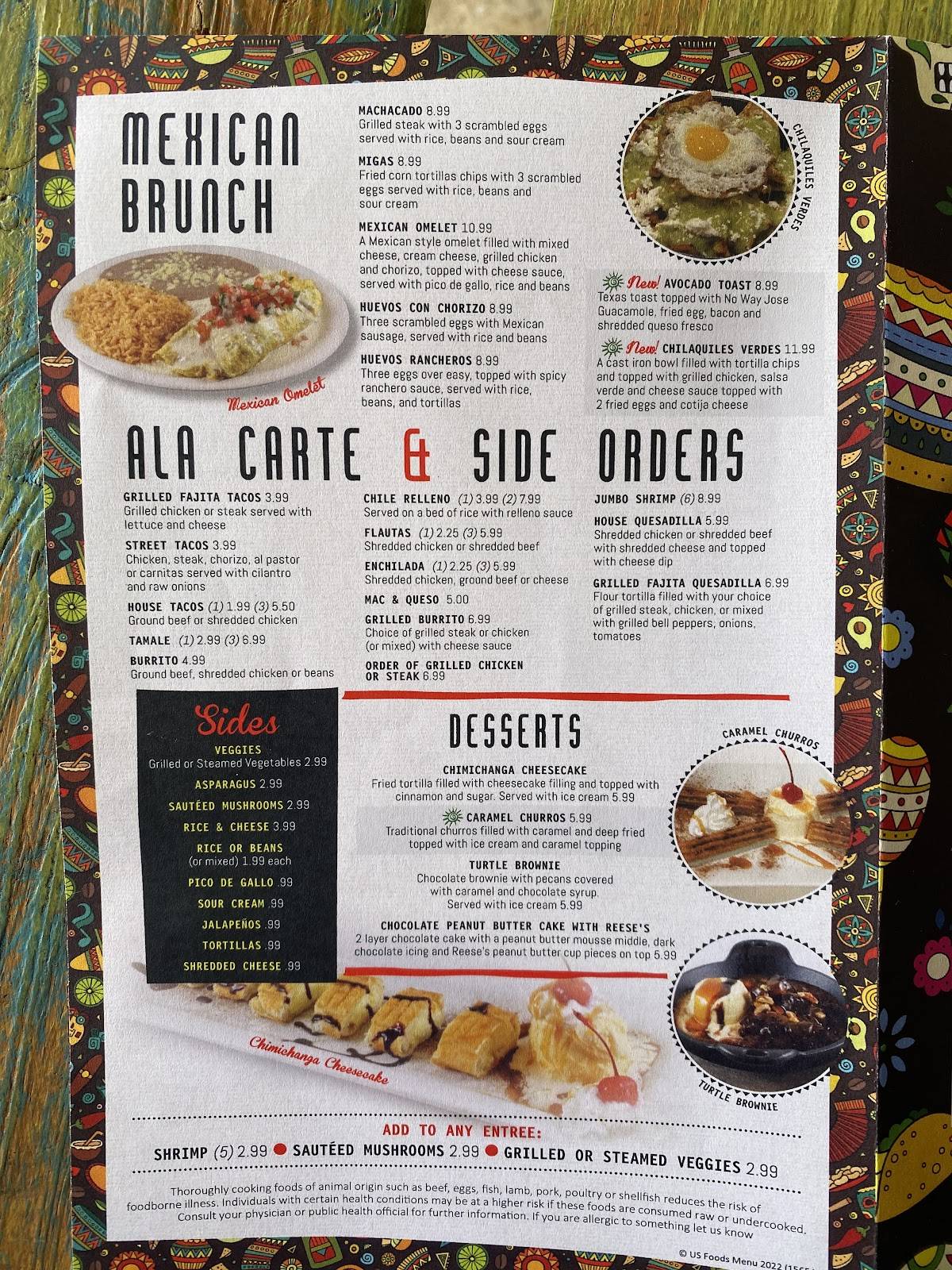 Menu at No Way Josè pub & bar, Cleveland