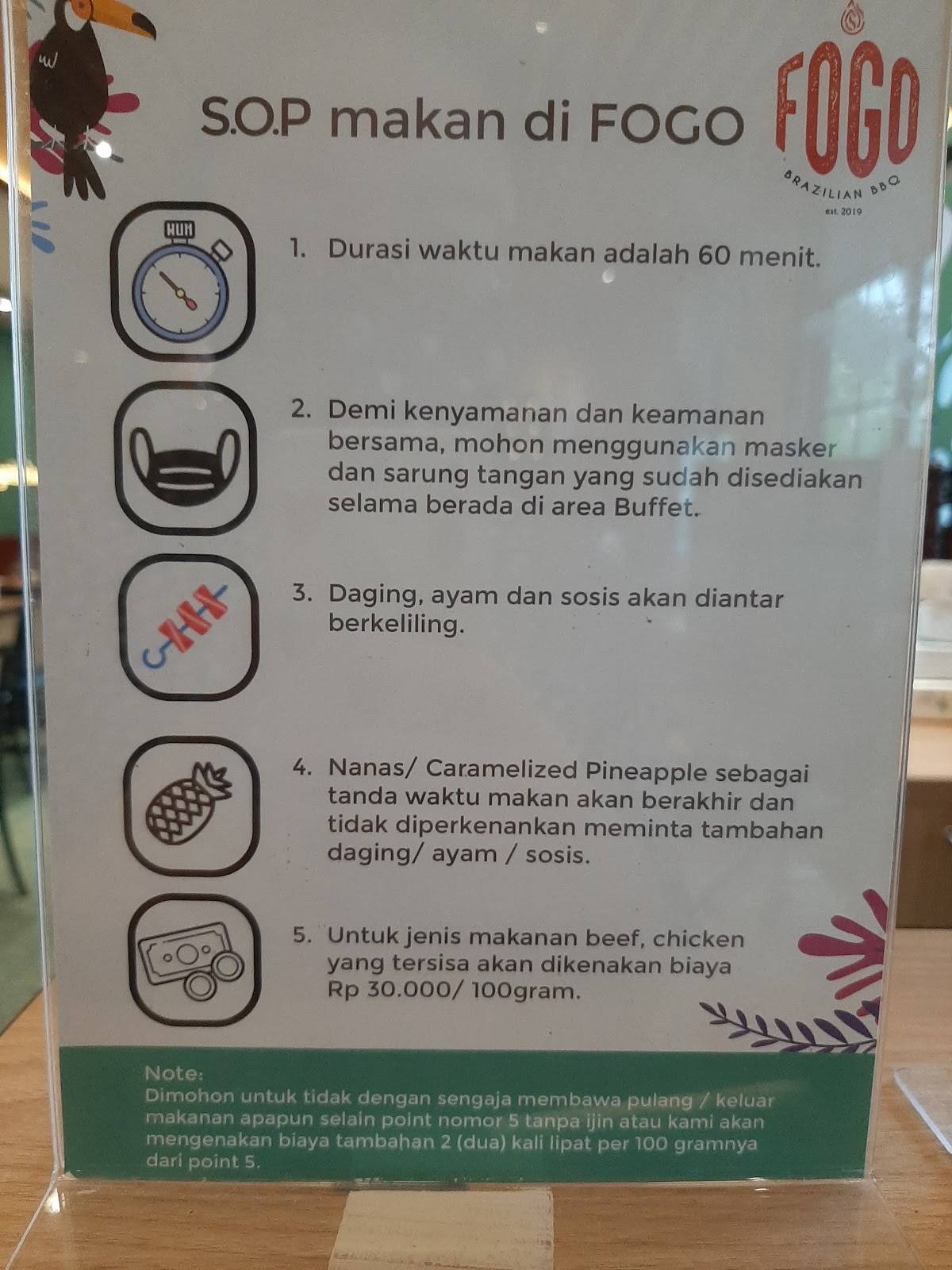 Menu at Fogo Brazilian BBQ - Pantai Indah Kapuk, North Jakarta