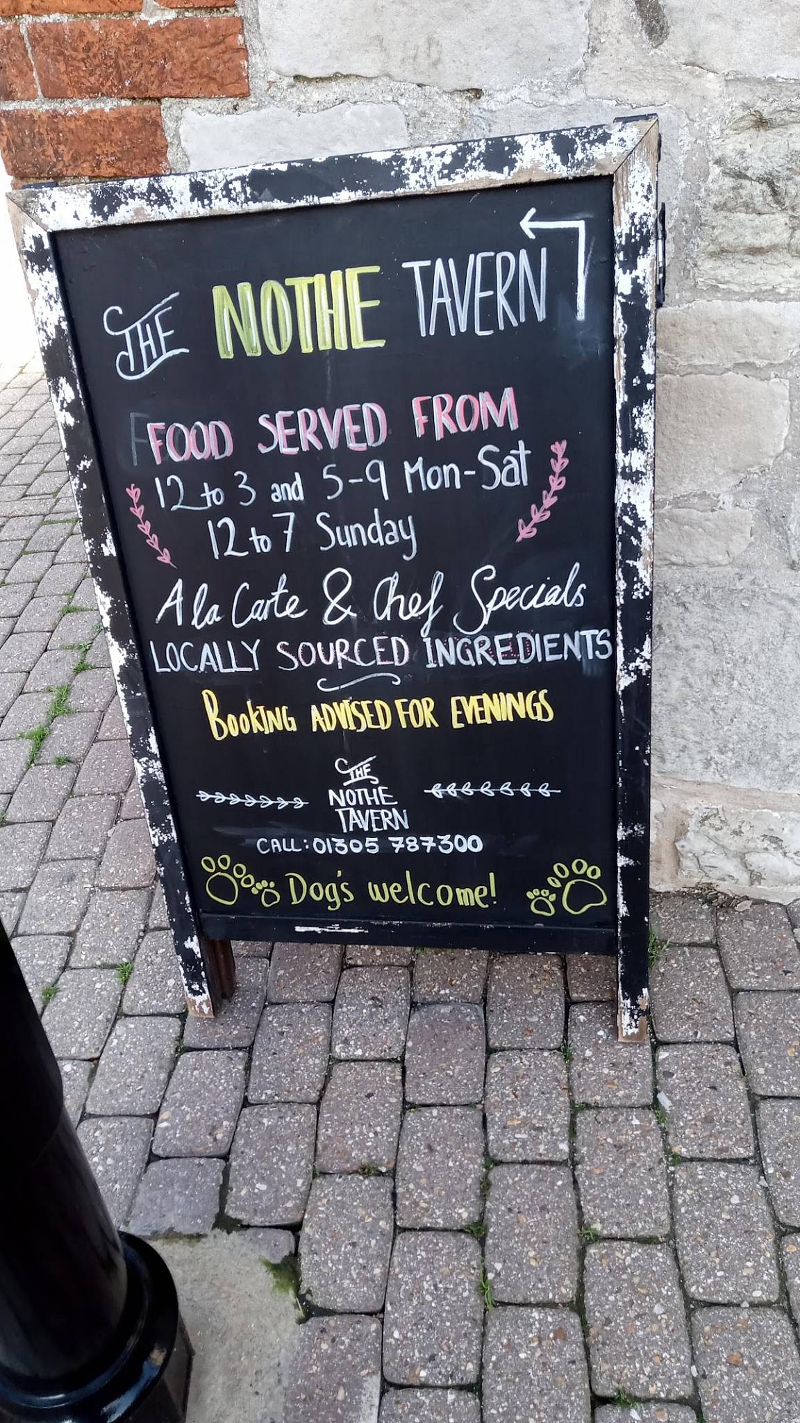 Menu at Nothe Tavern pub & bar, Weymouth