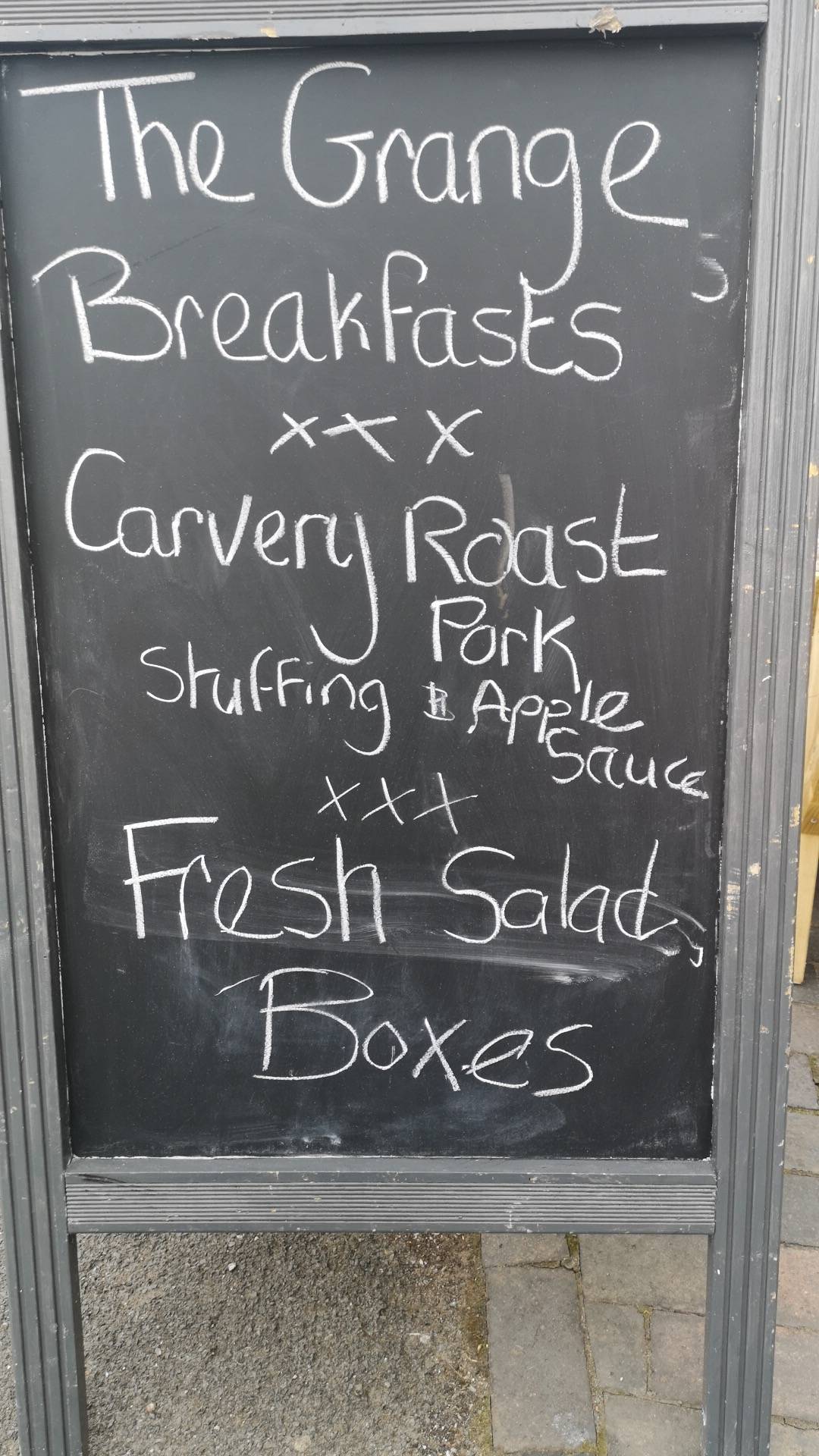 Menu at The Grange cafe, Nottingham, 196 Station Rd