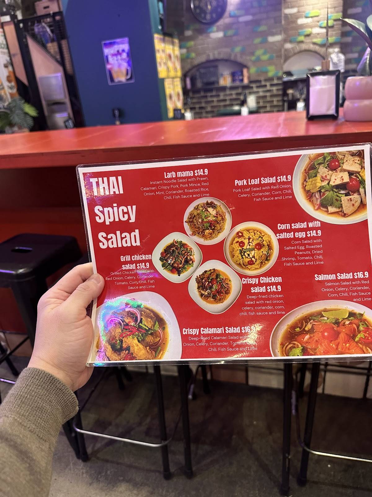 Menu at Number 12 Thai Restaurant, Melbourne