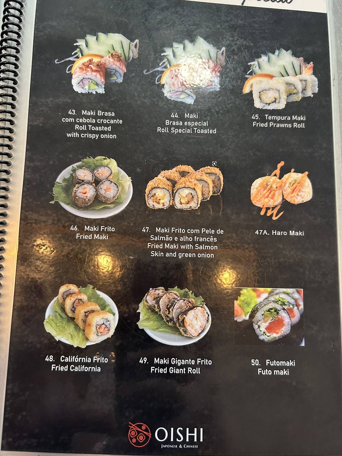 Menu at OISHI - Ponta Delgada restaurant, Ponta Delgada