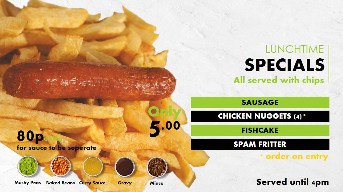 Menu at Oakley Fish Bar, Corby