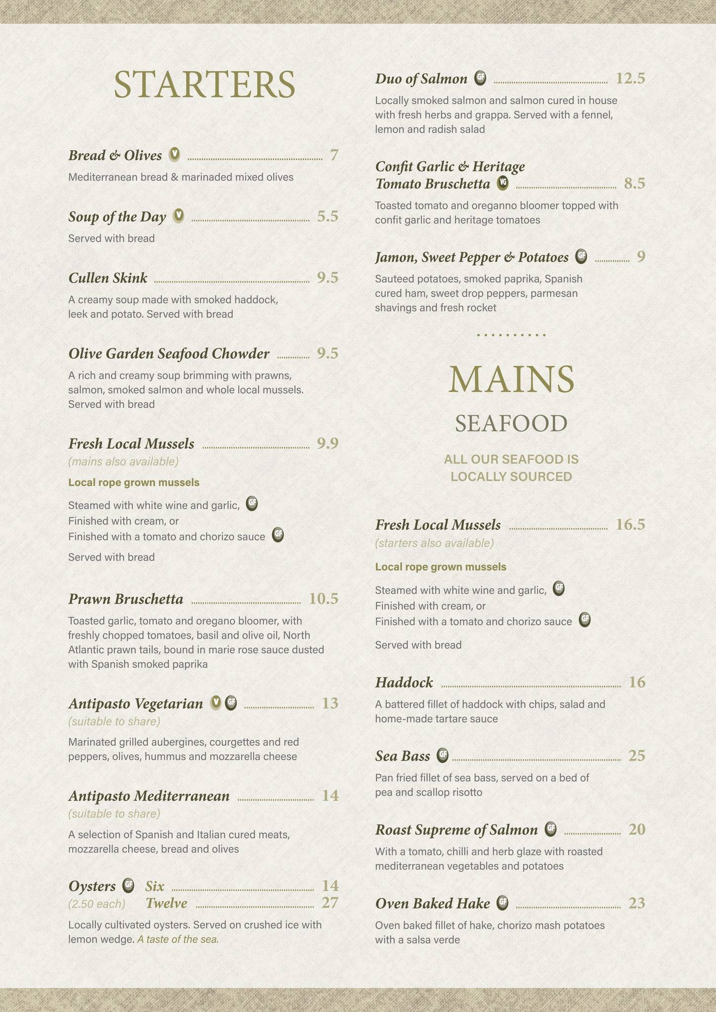 Menu at The Olive Garden restaurant, Oban