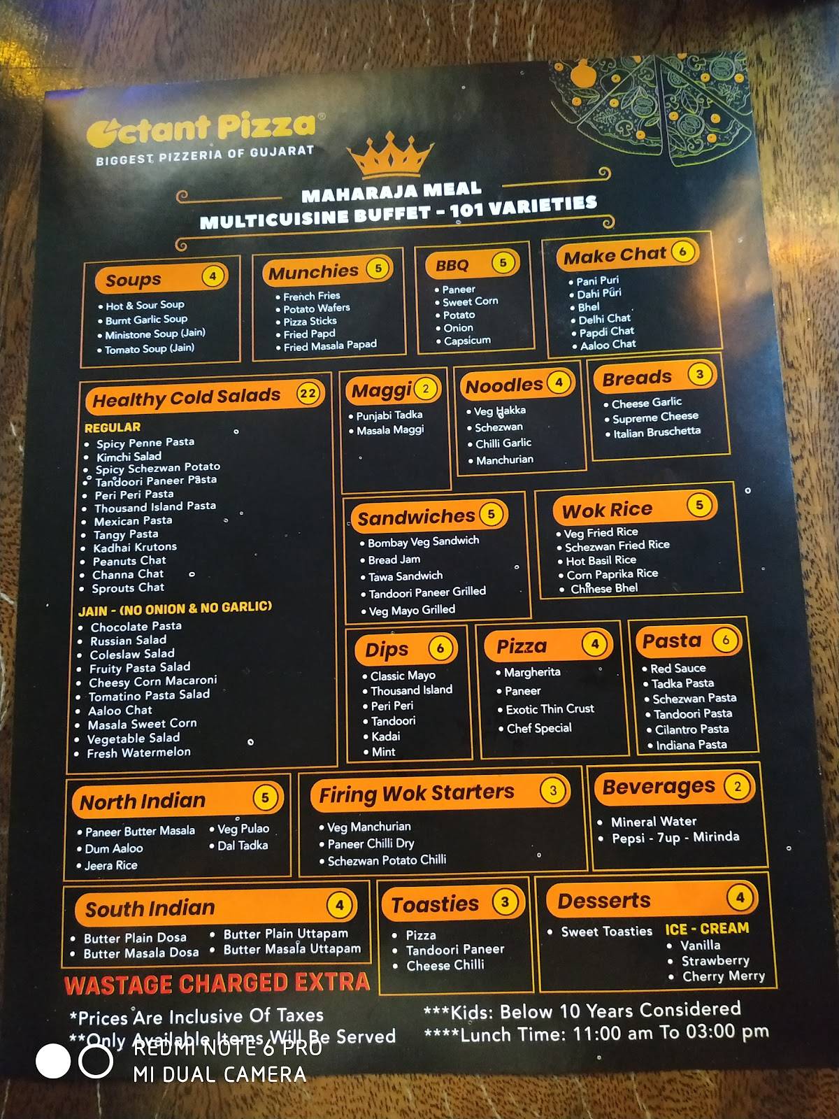 Menu at Octant Pizza (Prahladnagar), Ahmedabad, Circle P Complex