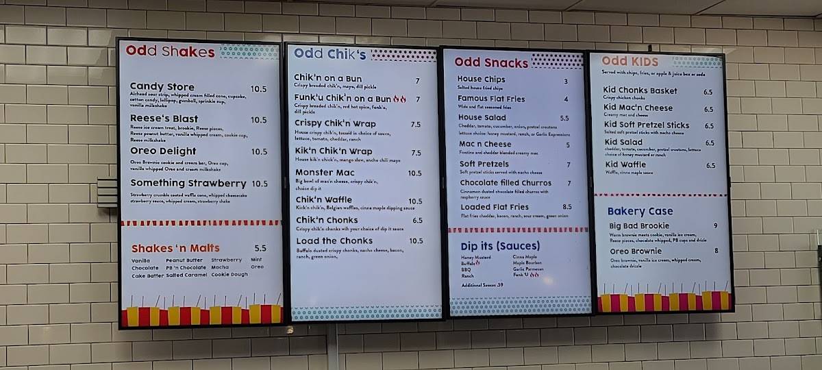 Menu at Odd Fodder restaurant, Perrysburg