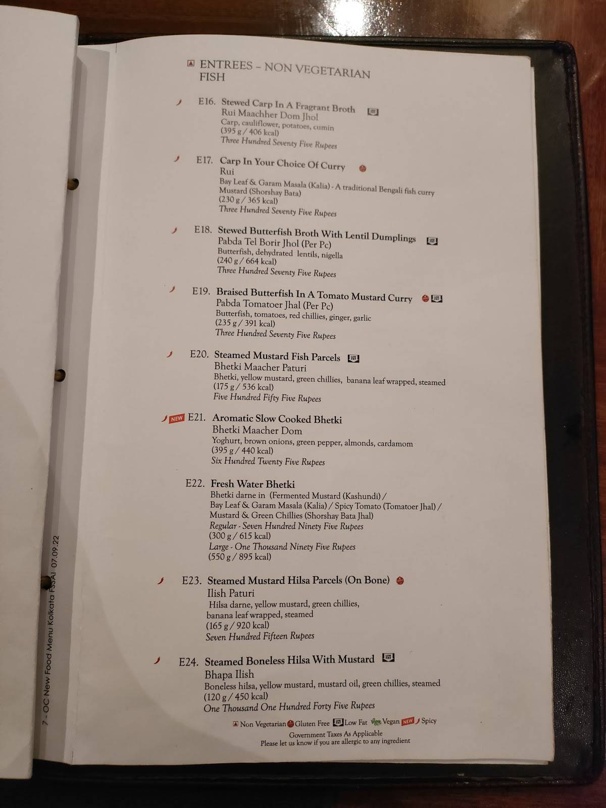 Menu at Oh! Calcutta Silver Arcade, Kolkata, Silver Arcade