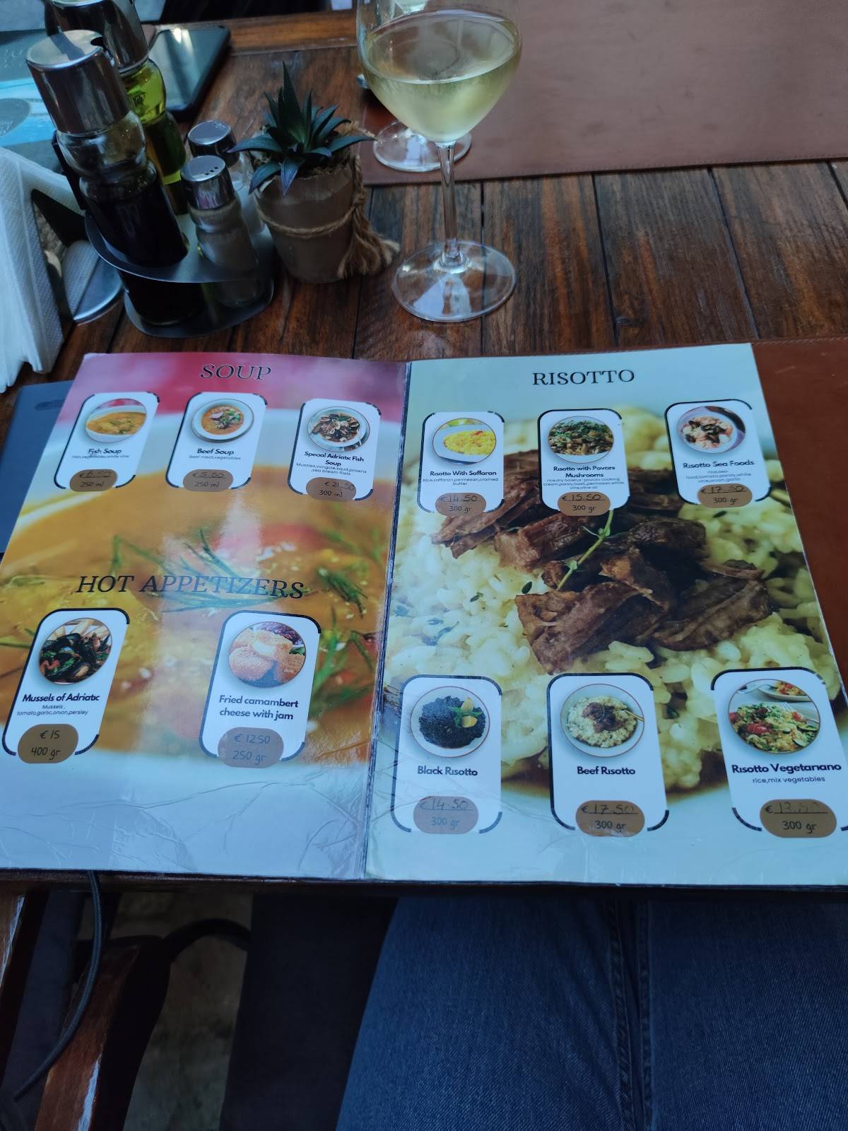 Menu at Old Town Little bay restaurant, Kotor