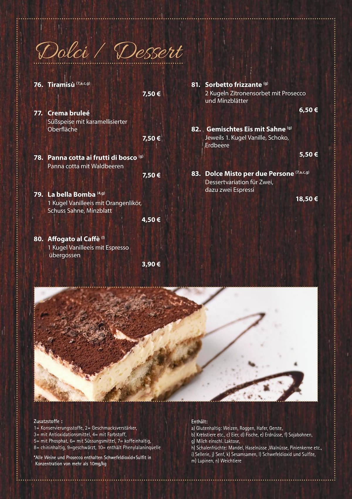 Speisekarte von Casa Vecchia pizza, Oldenburg