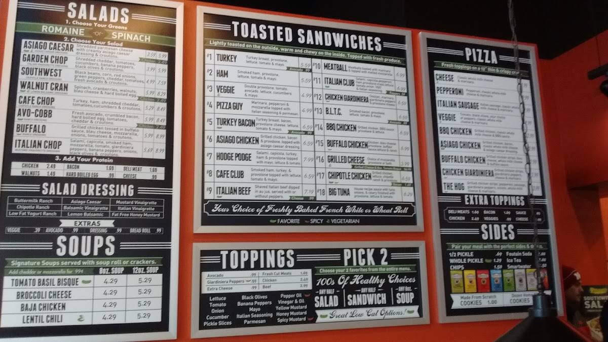 Menu at Pickleman's Gourmet Cafe, Omaha, Farnam St