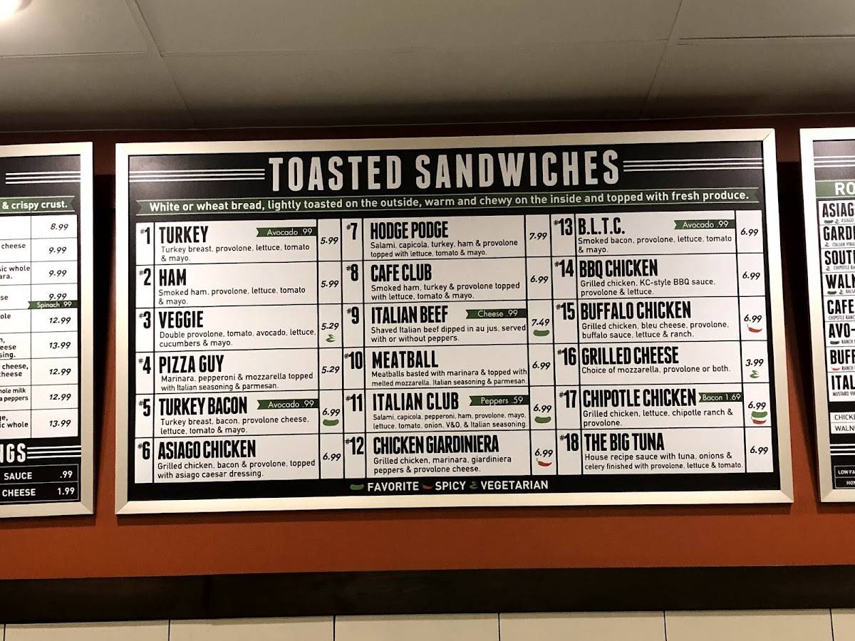 Menu at Pickleman's Gourmet Cafe, Omaha, Farnam St