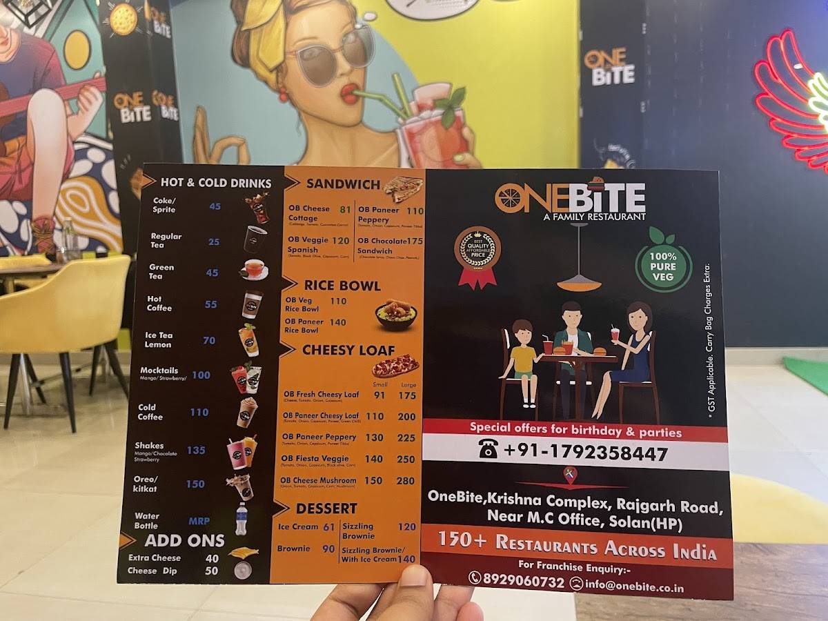 Menu at One Bite Solan, Solan