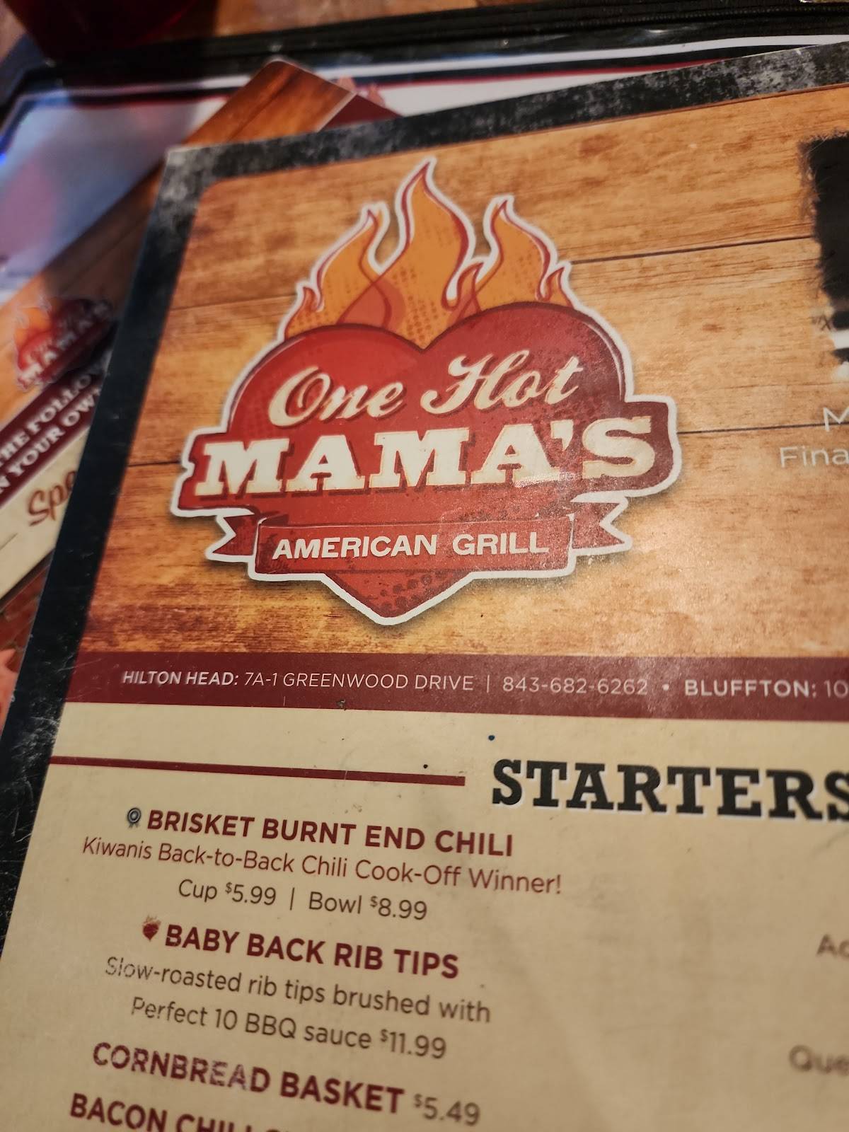 Menu at One Hot Mama's BBQ, Bluffton, 104 Buckwalter Pkwy Suite 1A