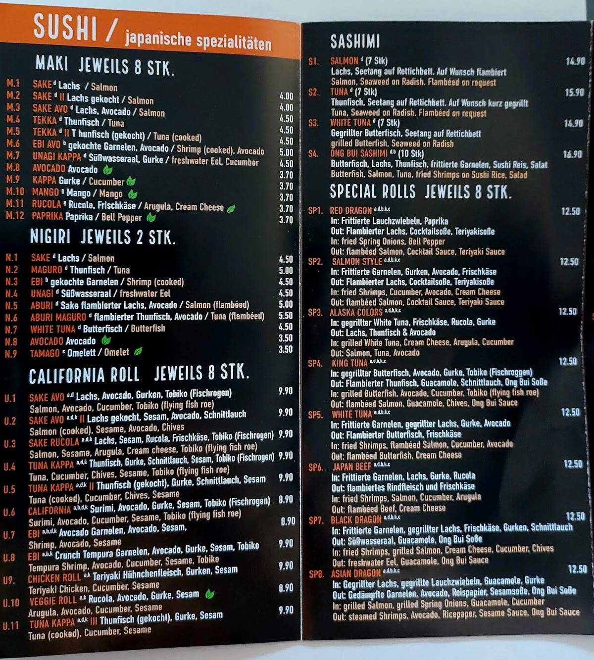 Menu at Ong Bui Asia Fusion - Dortmund restaurant, Dortmund