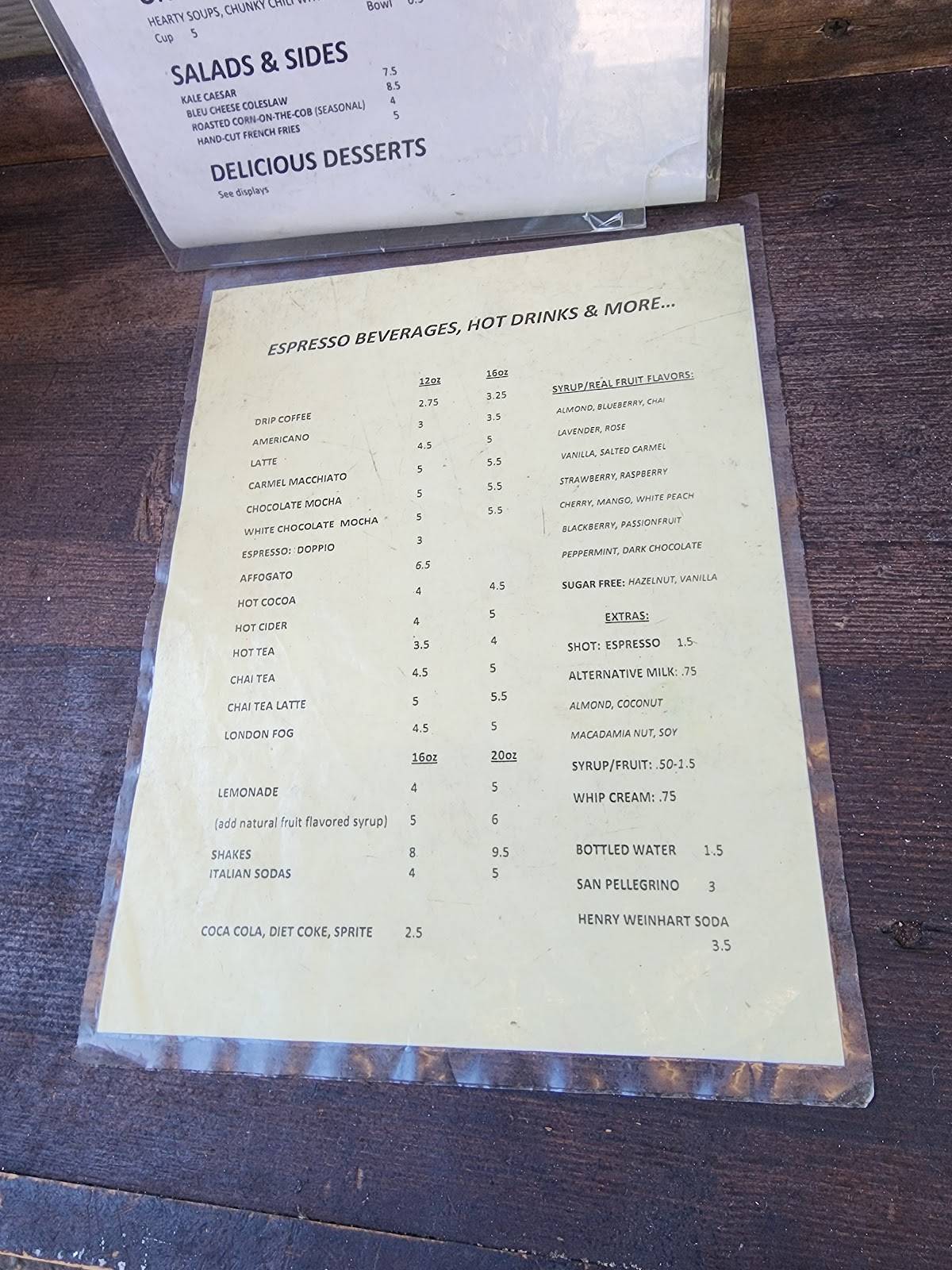 Menu at Ooh La La Burgers restaurant, Tacoma