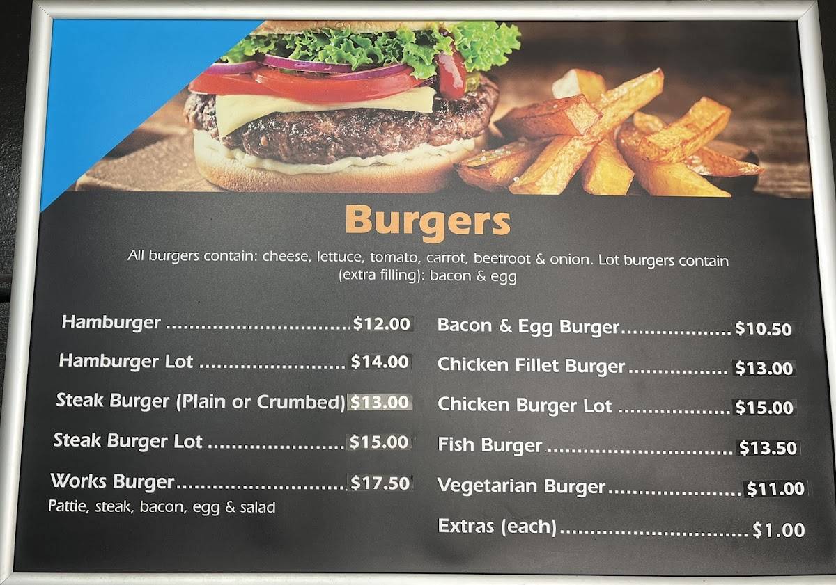Menu at Abbott Street Fish Bar, Oonoonba