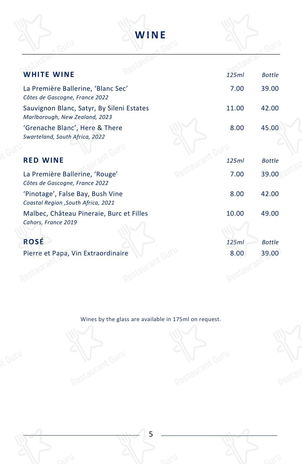 Menu at Orelle restaurant, Birmingham
