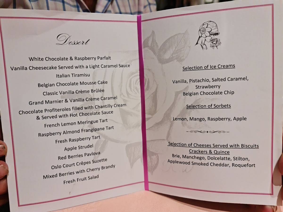 Menu at Oslo Court Restaurant, London