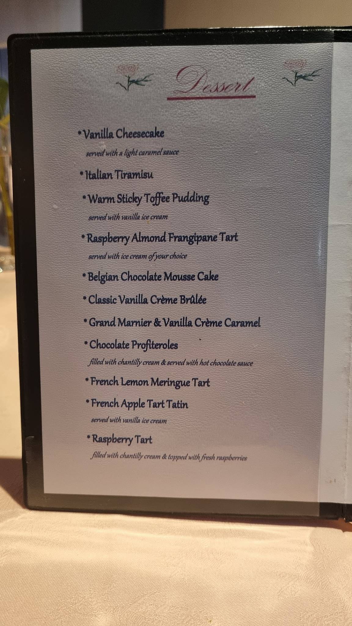 Menu at Oslo Court Restaurant, London