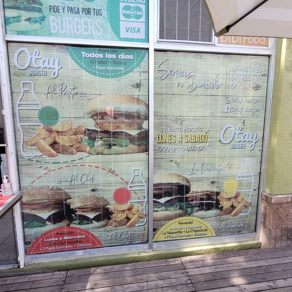 Carta del restaurante Otay Burger, Tijuana, Avenida