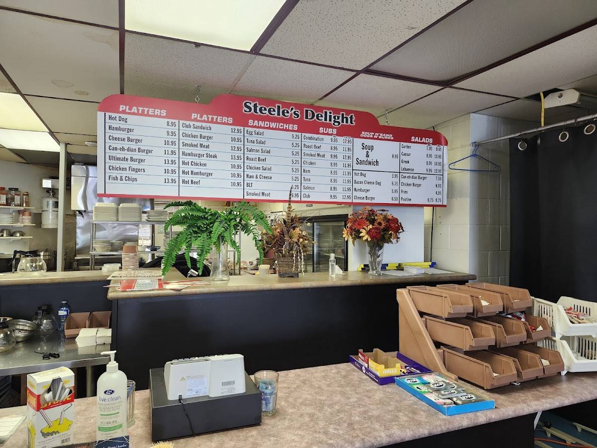 Menu at Steele's Restaurant, Ottawa