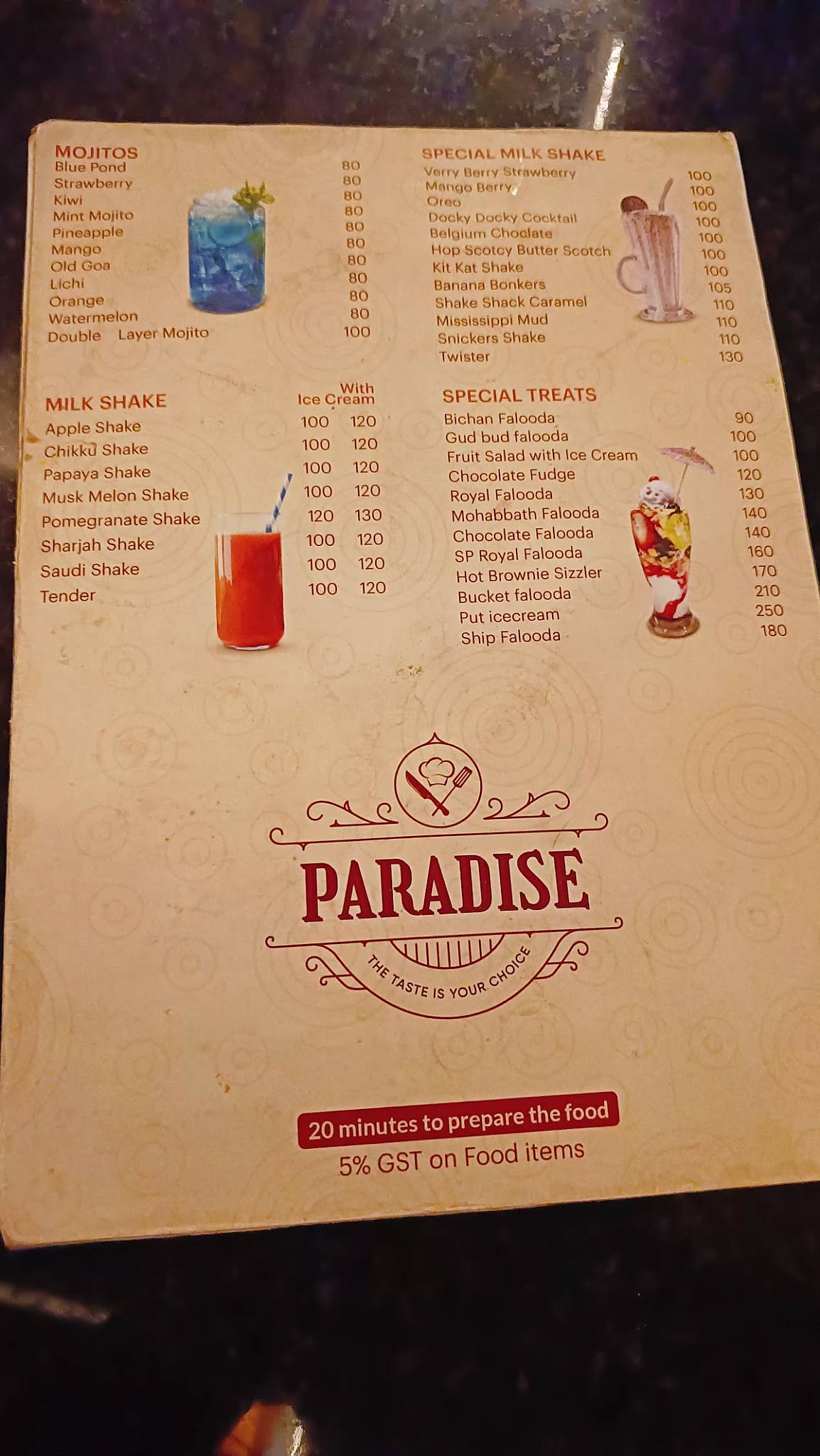 Menu at PARADISE FAMILY RESTAURANT, Perundurai