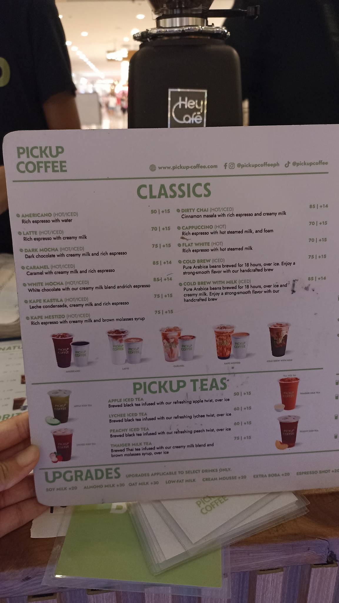 Menu at PICKUP COFFEE - Festival Mall, Muntinlupa