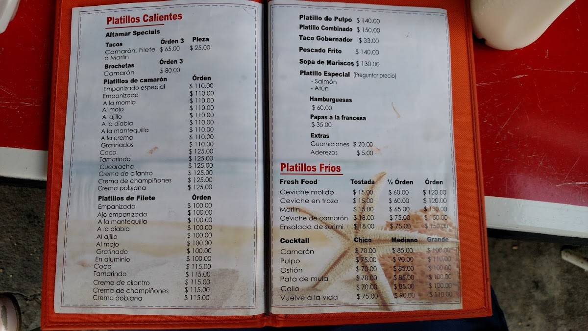 Carta del restaurante PUERTO MARISCOS, Zapopan