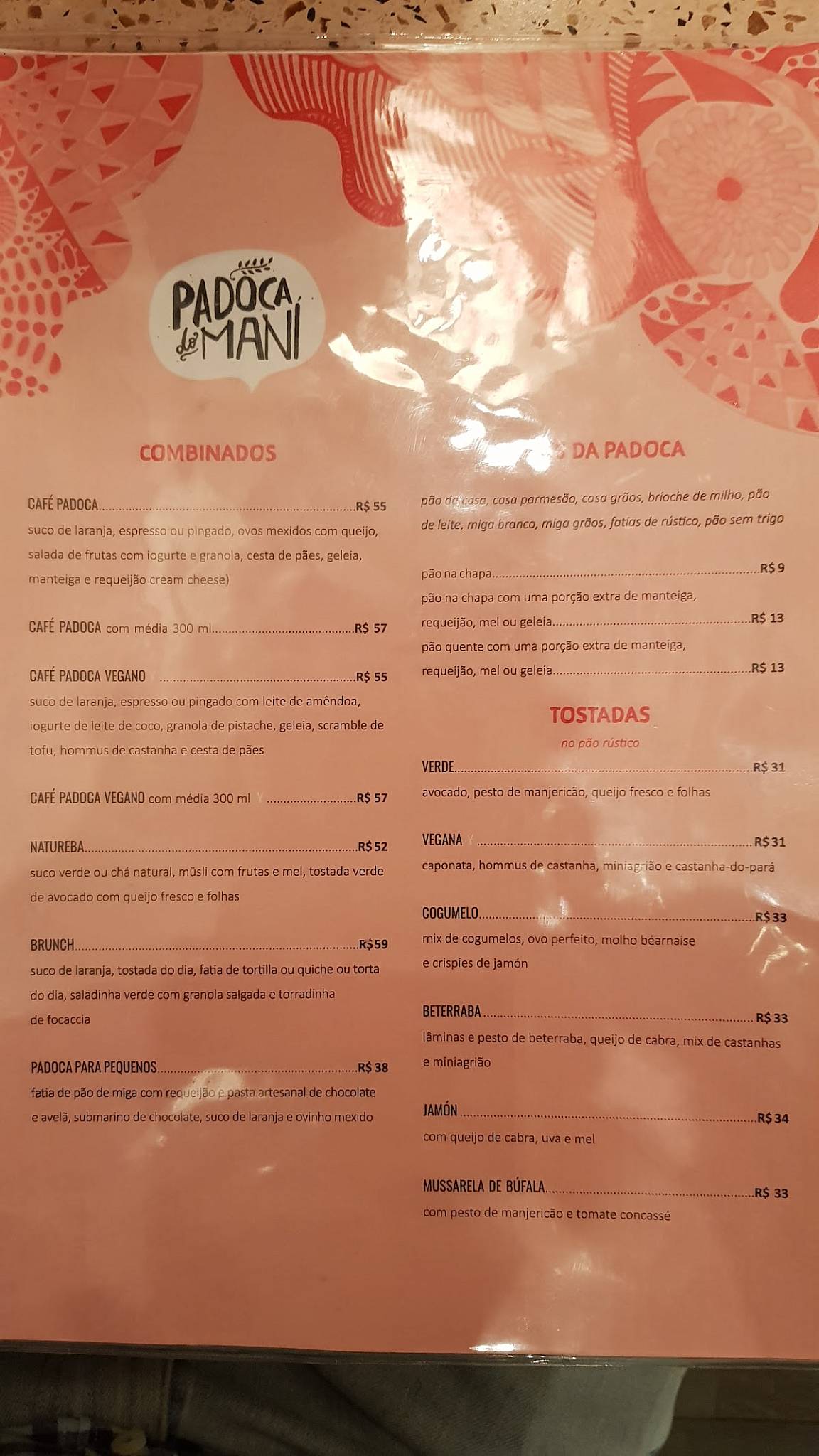 Menu em Padoca do Maní café, São Paulo, Av. Brig. Faria Lima