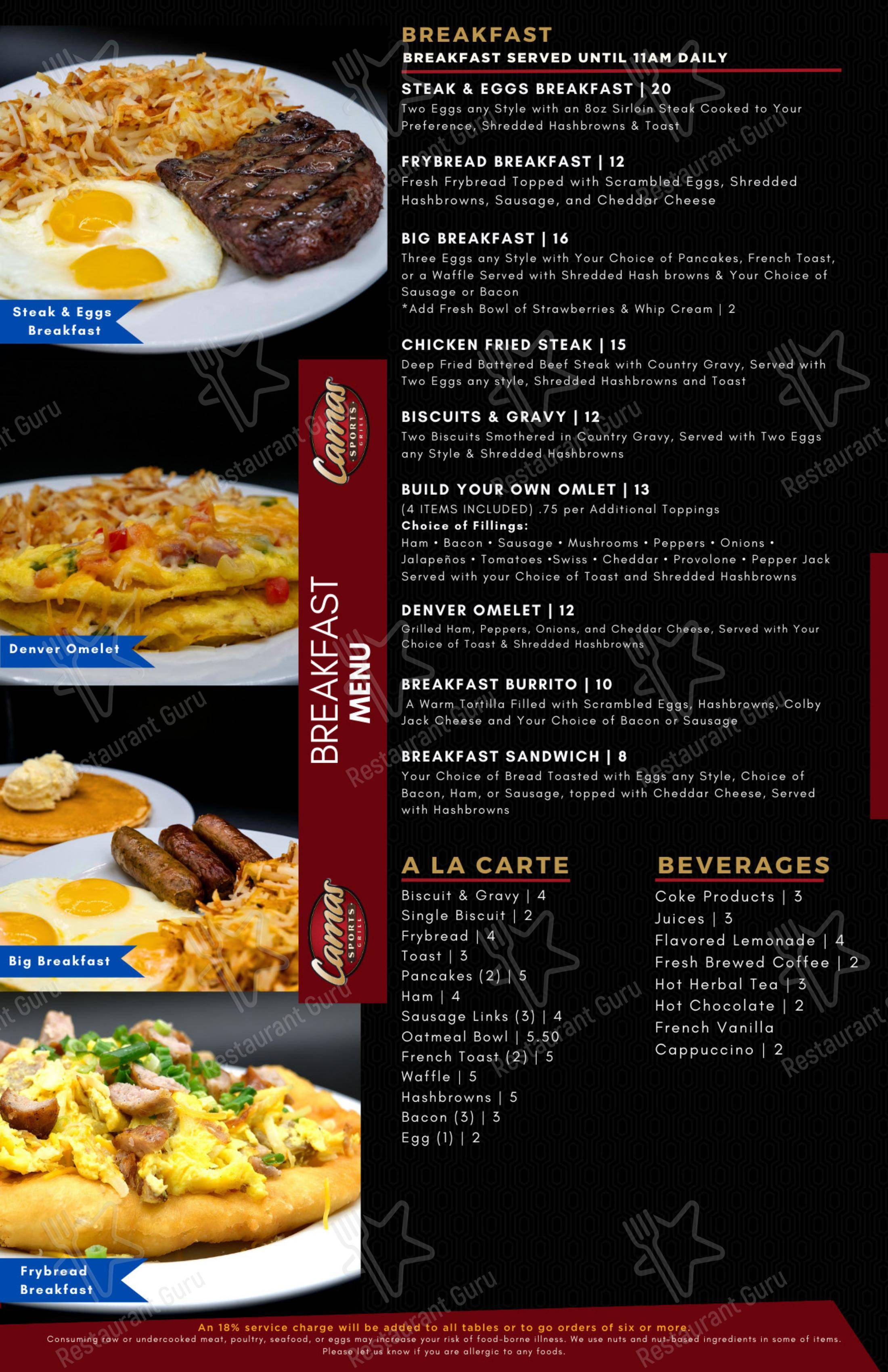 Menu at Painted Horse Buffet pub & bar, Fort Hall