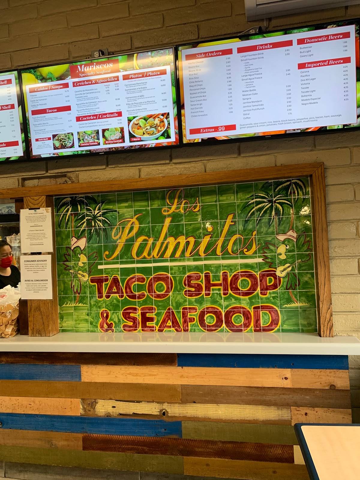 Menu at Palmitos Mexican Eatery restaurant, San Diego