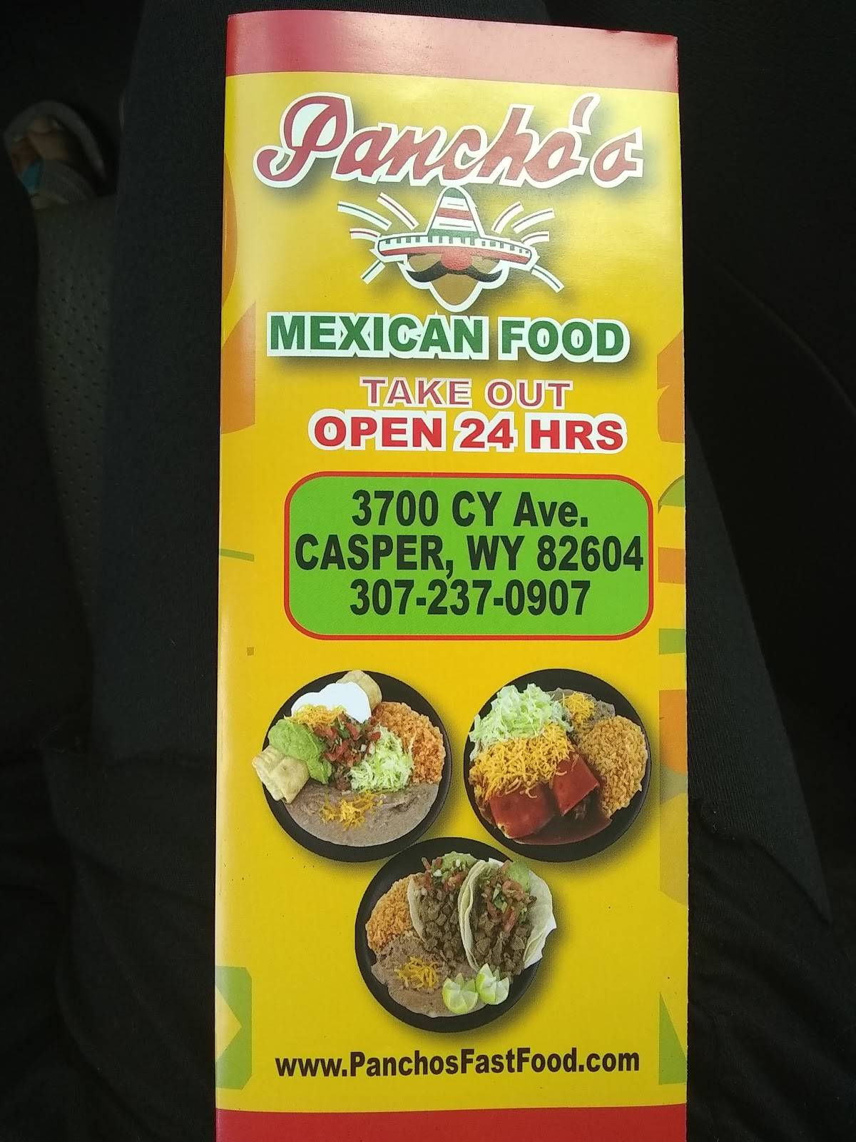Menu at Poncho's Mexican Food restaurant, Casper, CY Ave