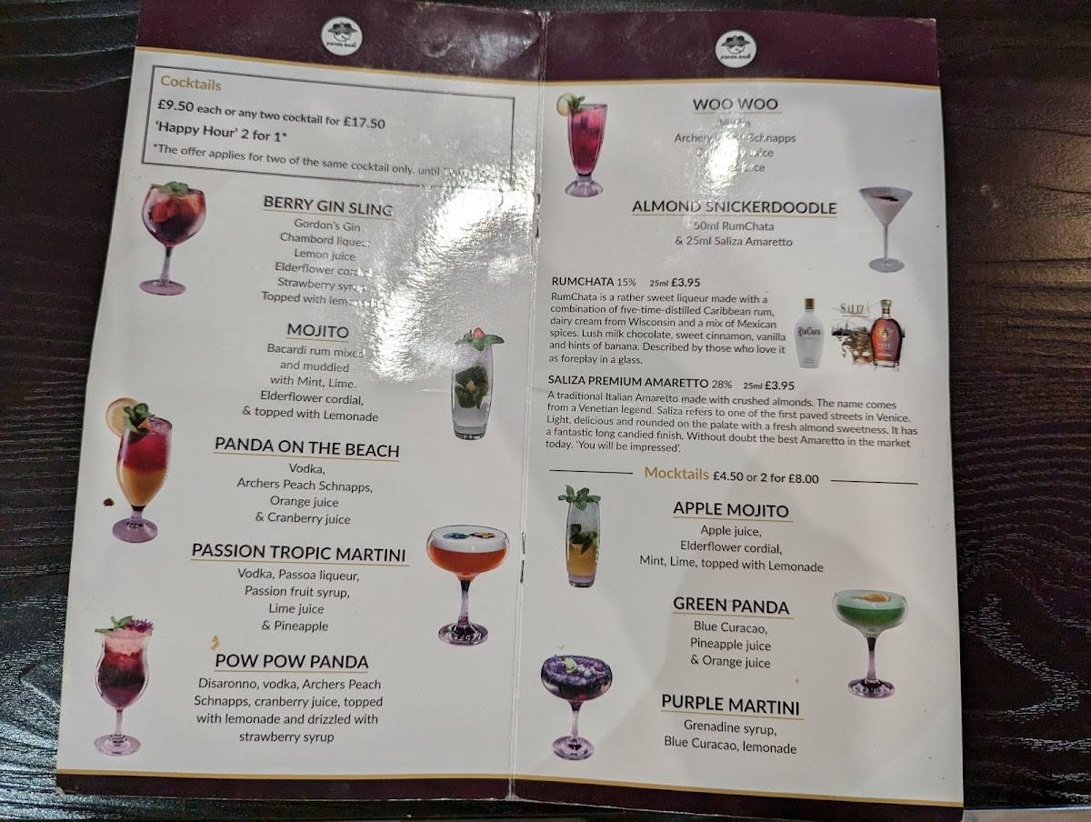 Menu at Panda Mami restaurant, York