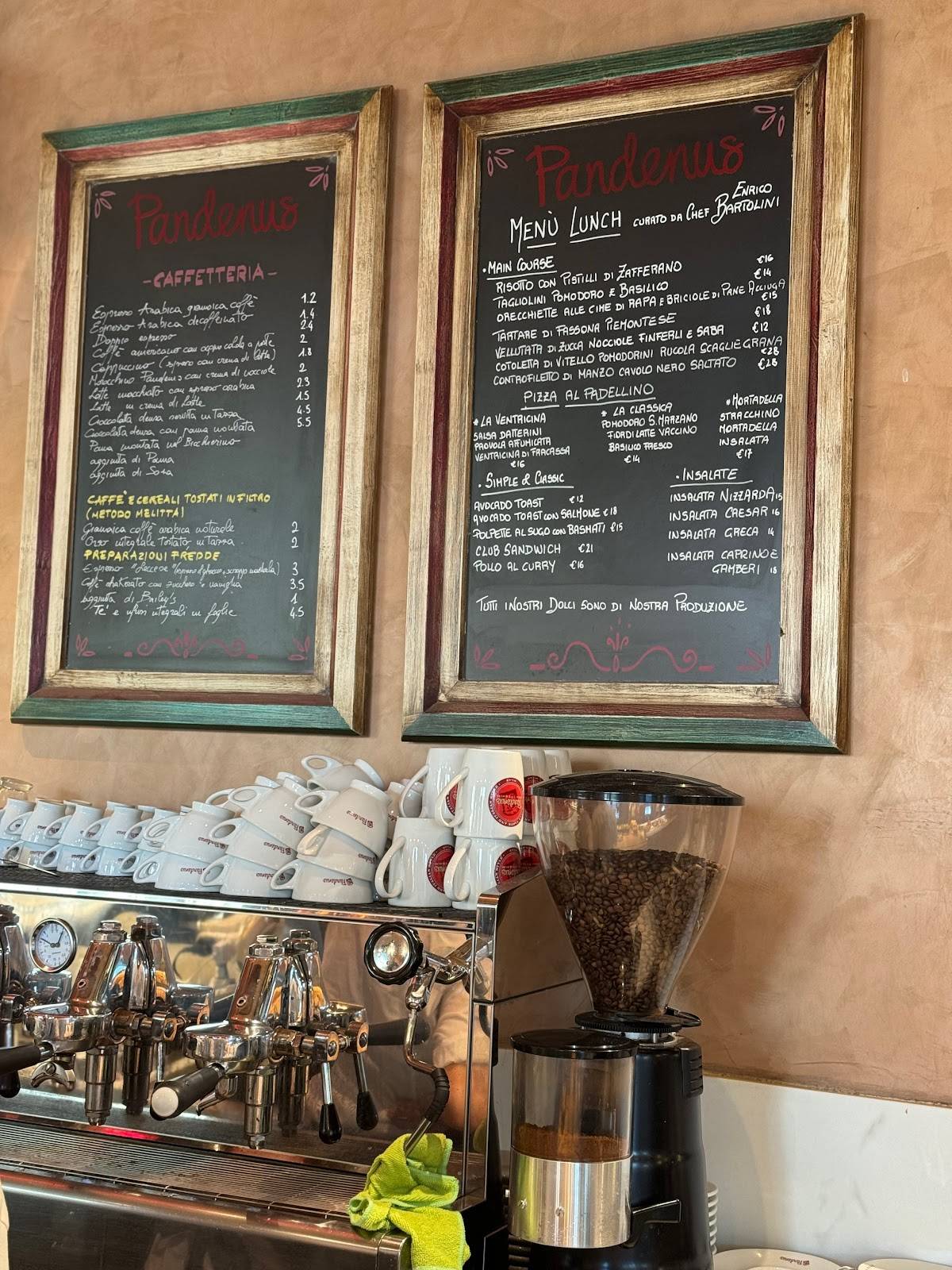 Menu au Pandenus Vetra pub et bar, Milan