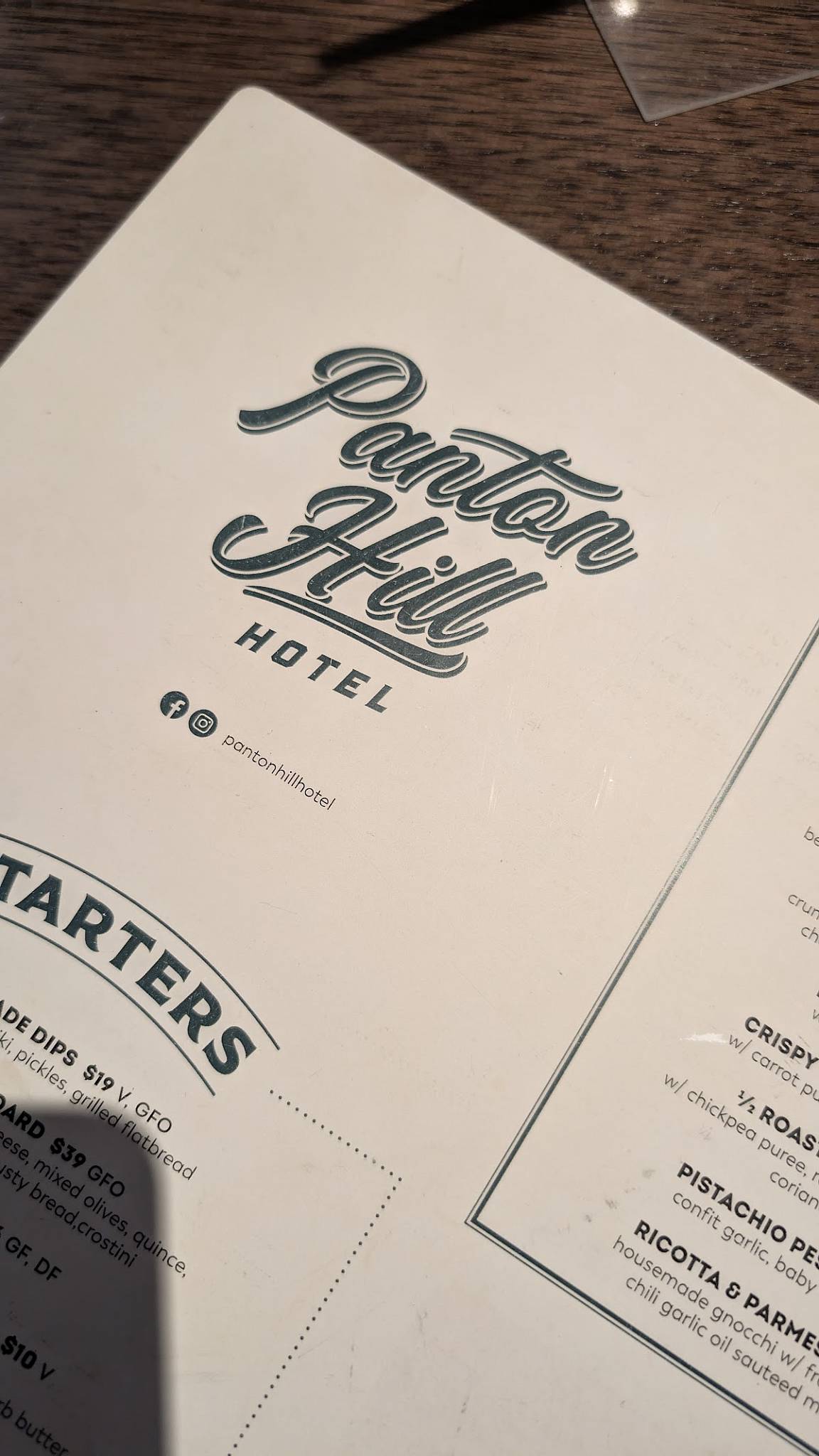 Menu at Panton Hill Hotel pub & bar, Panton Hill