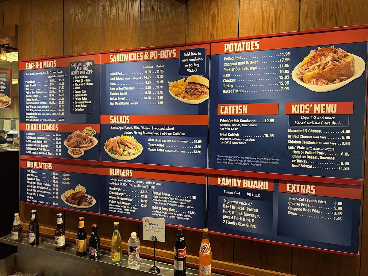 Menu at Pappas Bar-B-Q, Houston, Gulf Fwy