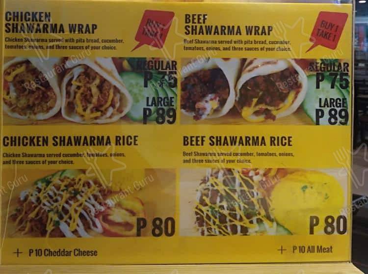 Menu at The Shawarma Shack, Pasig, The Hub
