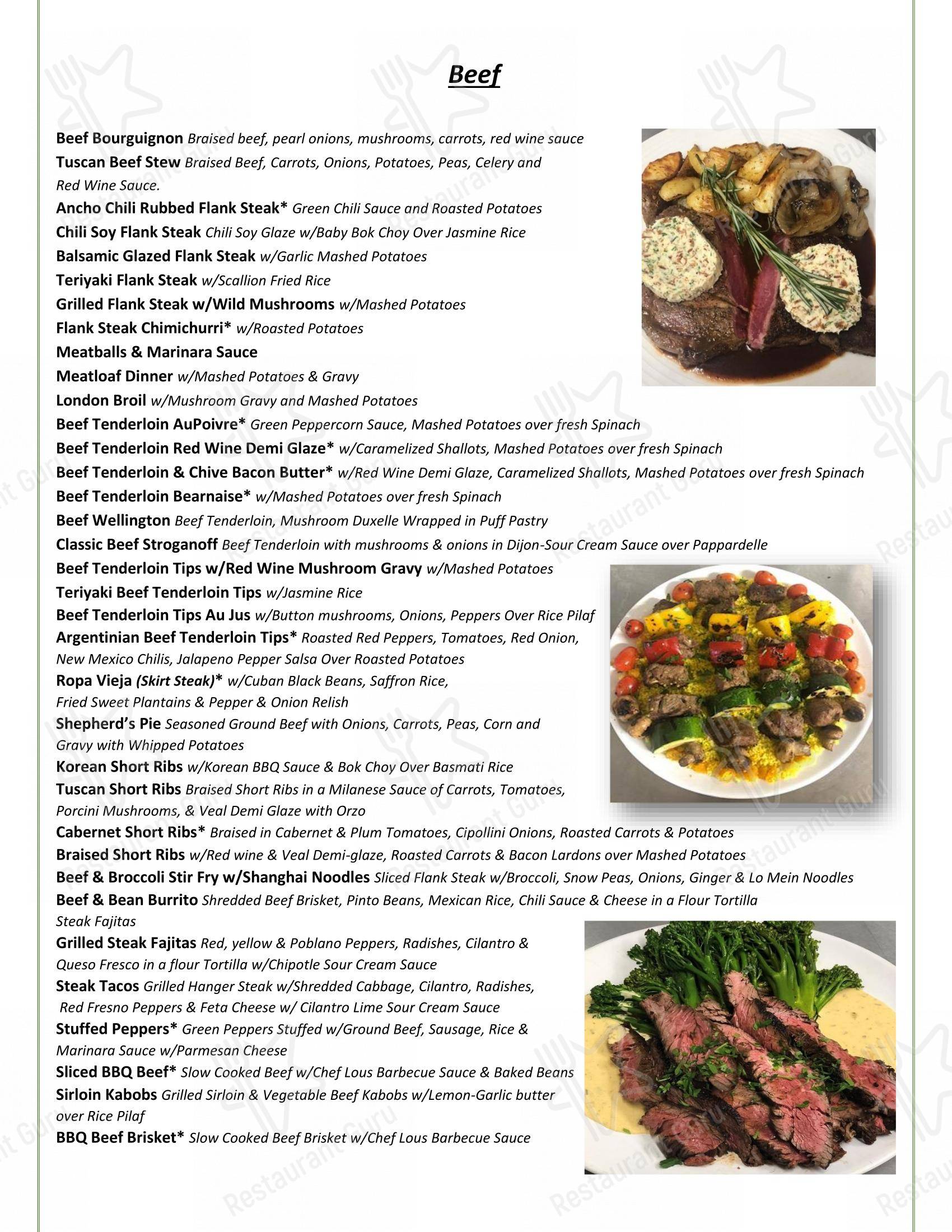 Menu at Pasta Vita restaurant, Old Saybrook, 225 Elm St