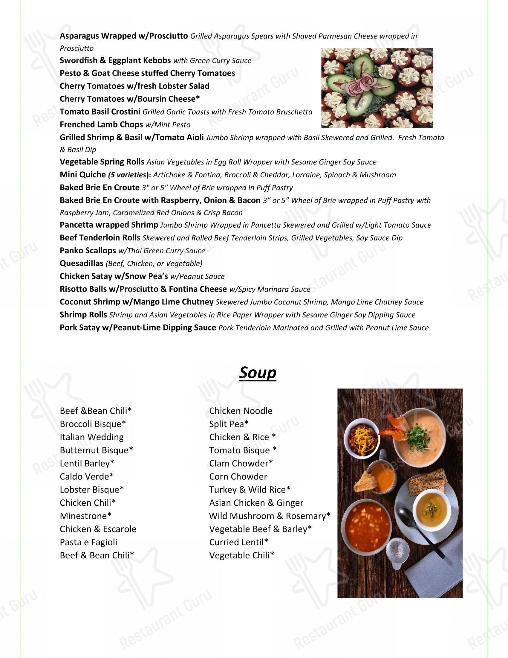 Menu at Pasta Vita restaurant, Old Saybrook, 225 Elm St