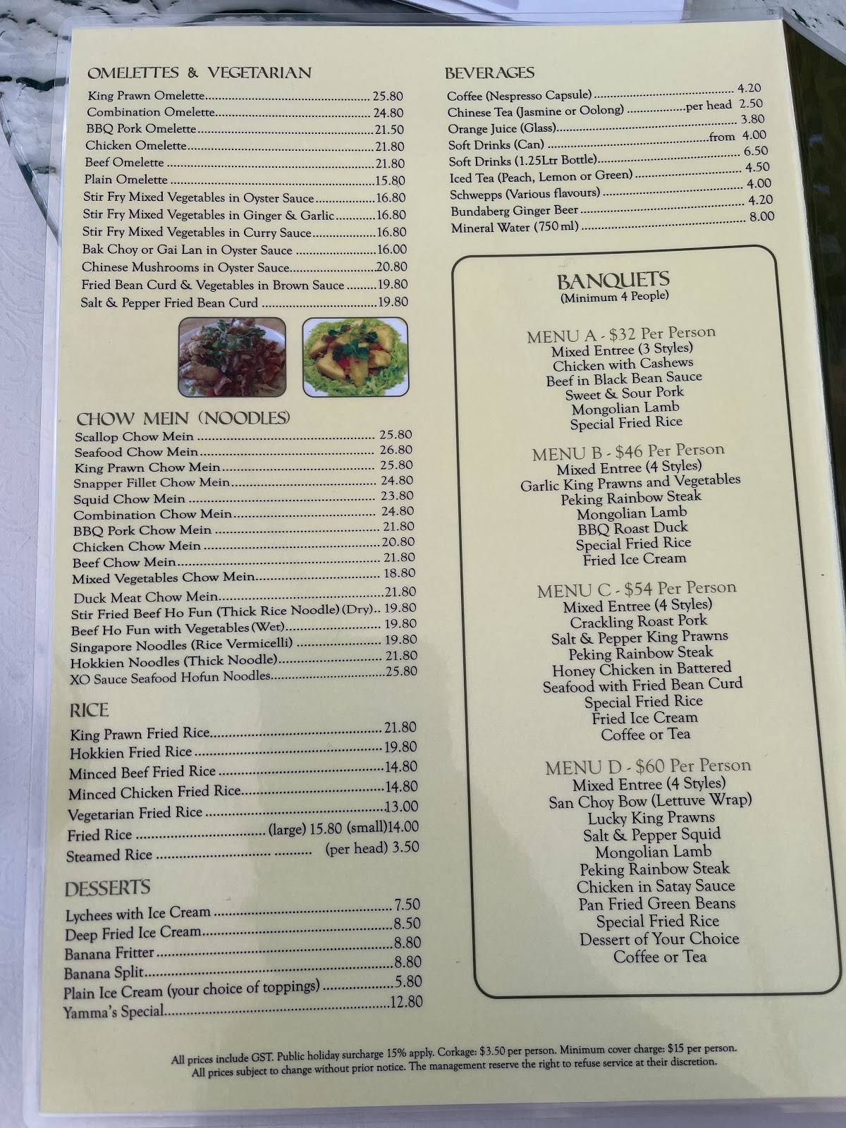 Menu At Peking Duck Chinese Restaurant Labrador