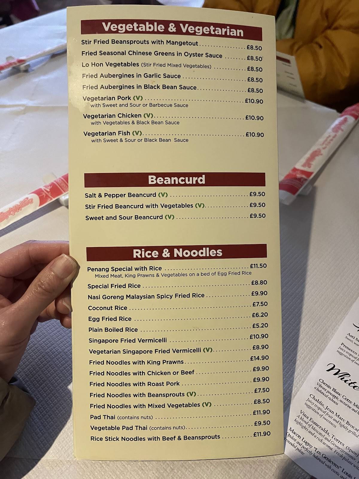Menu at Penang Village Restaurant, East Preston