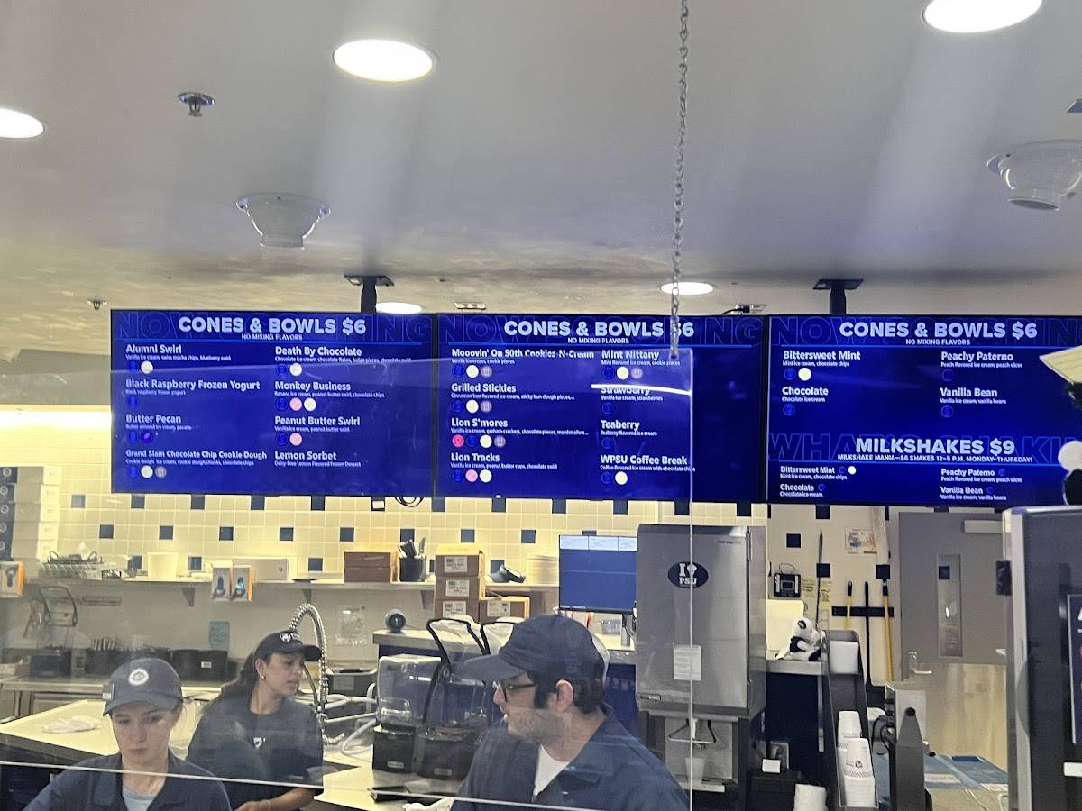 Menu at Penn State Berkey Creamery restaurant, State College, Rodney A ...