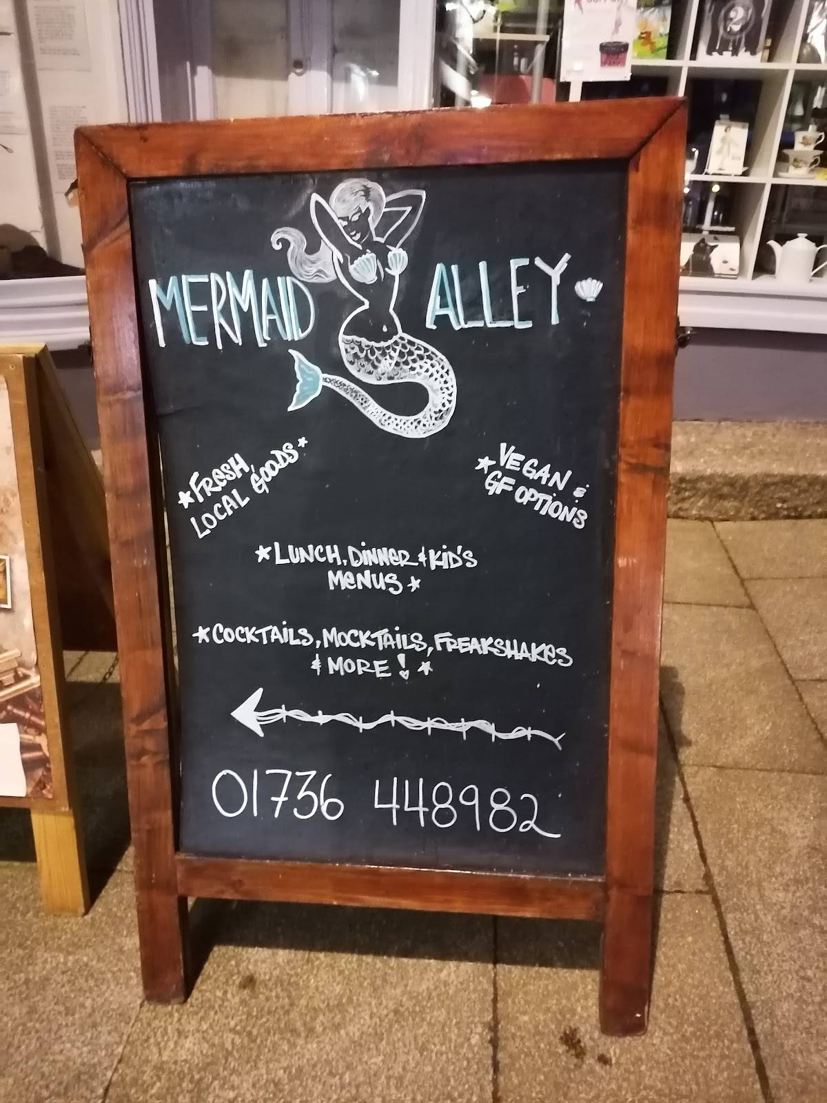 Menu at Mermaid Alley restaurant, Penzance