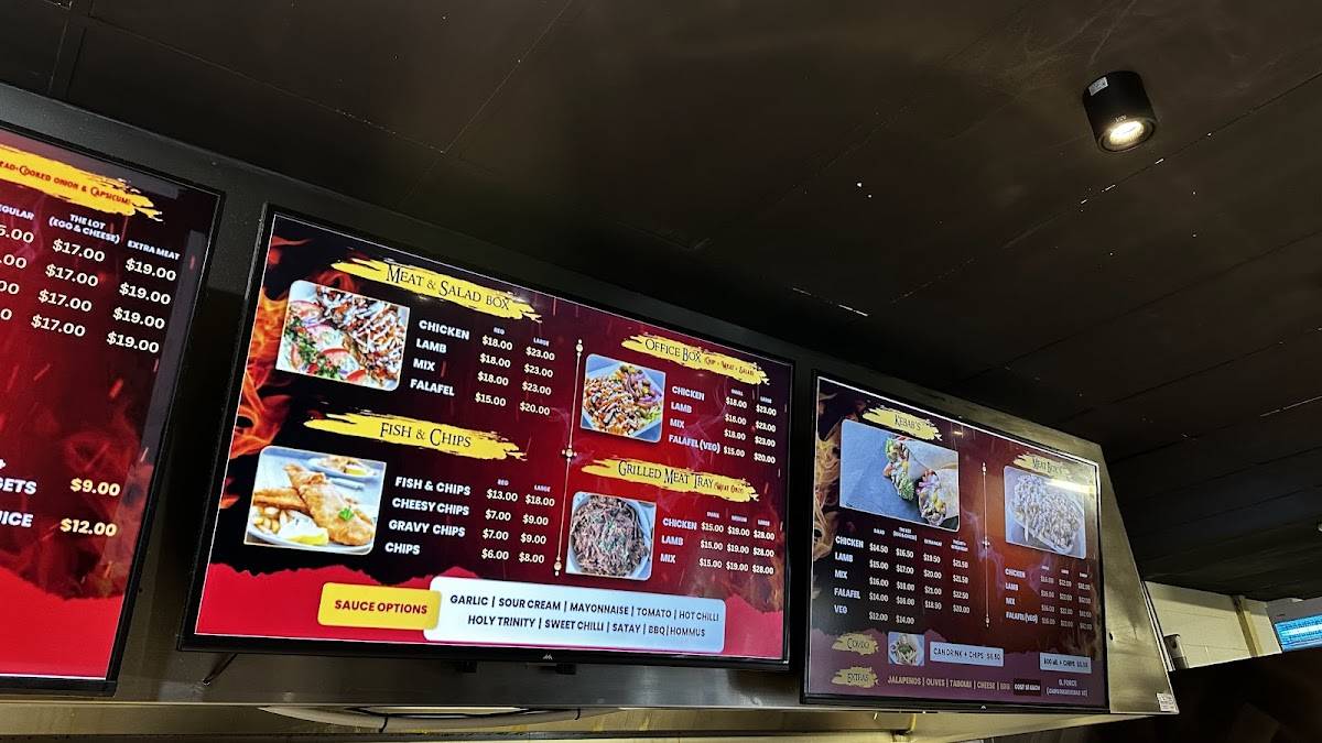 Menu at Perth Kebab Station Subiaco fast food, Subiaco