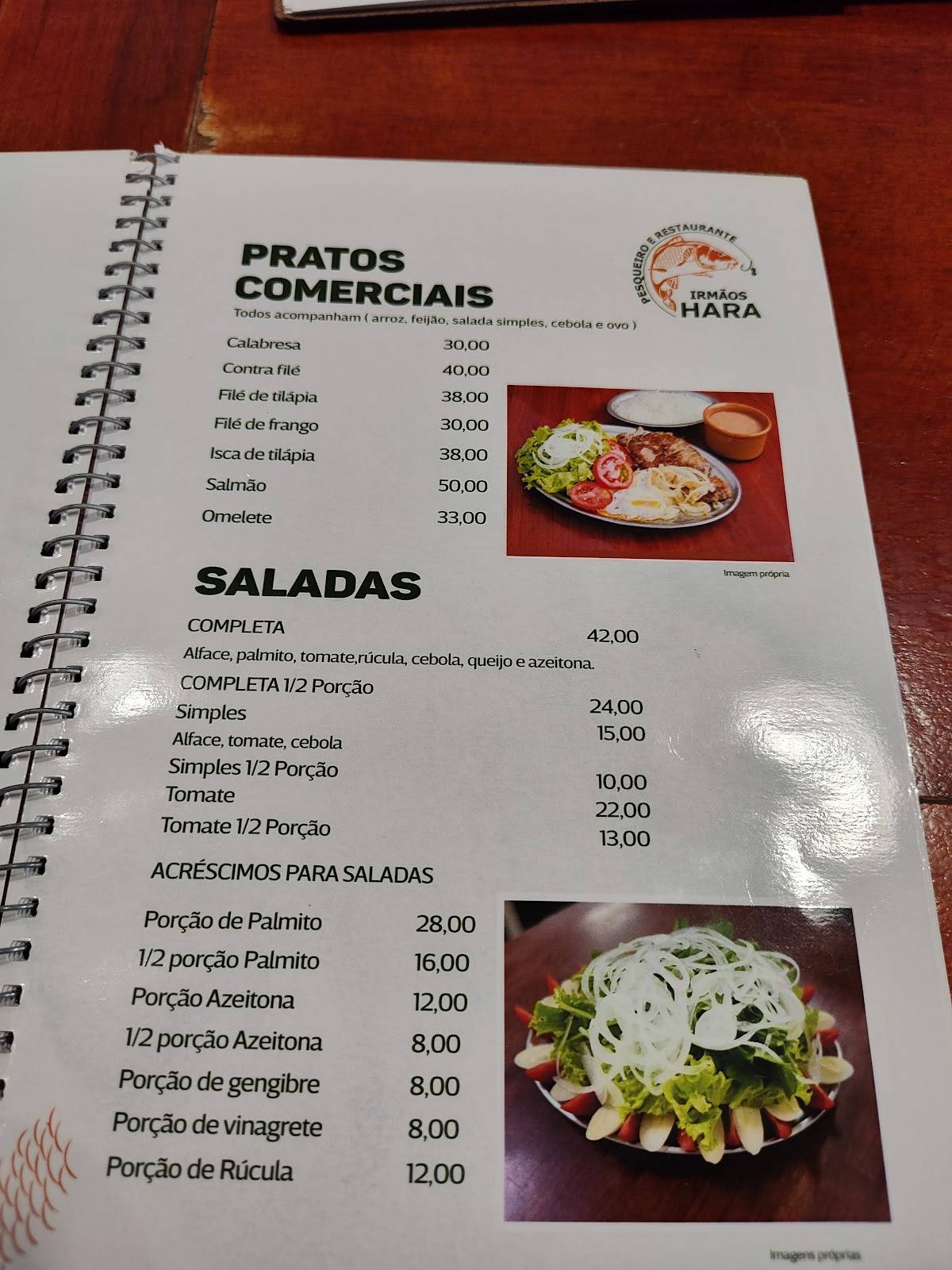 Menu em Restaurante Irmãos Hara, Cotia