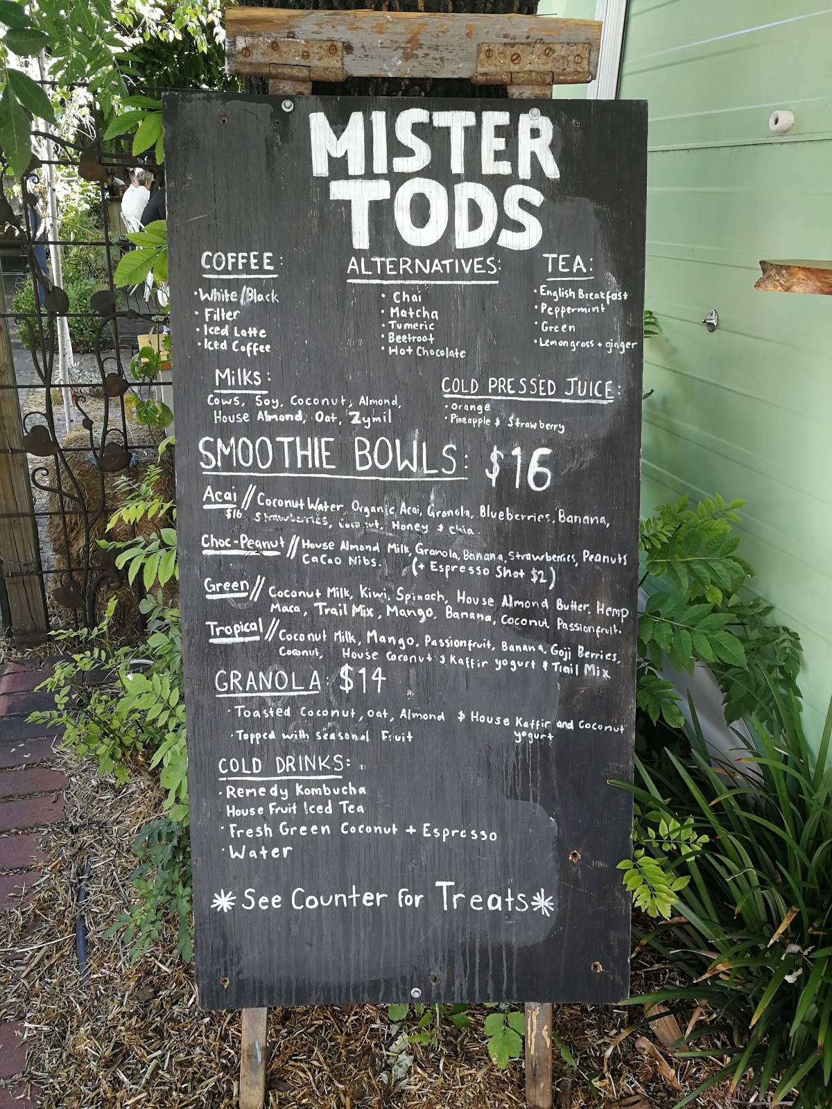 Menu at Peter Rabbit Cafe, Adelaide