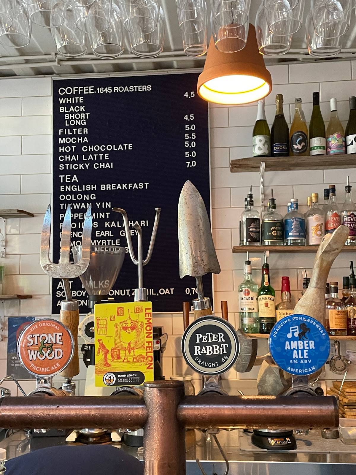 Menu at Peter Rabbit Cafe, Adelaide