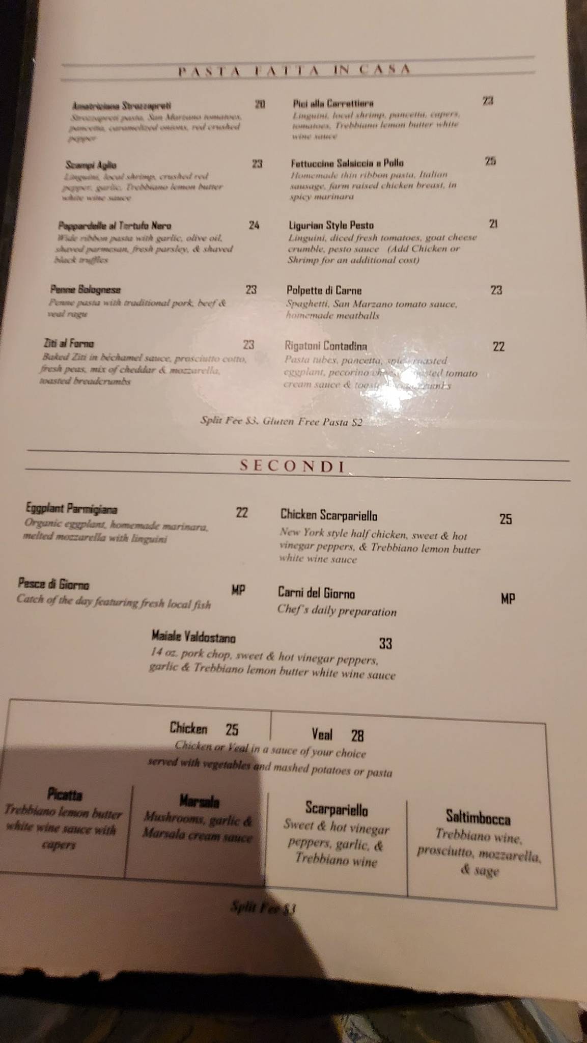 Menu at Piatti pub & bar, Hilton Head Island